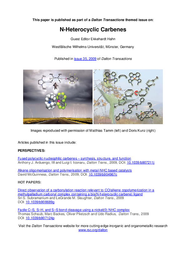 (PDF) Synthesis and structure of early transition metal NHC complexes