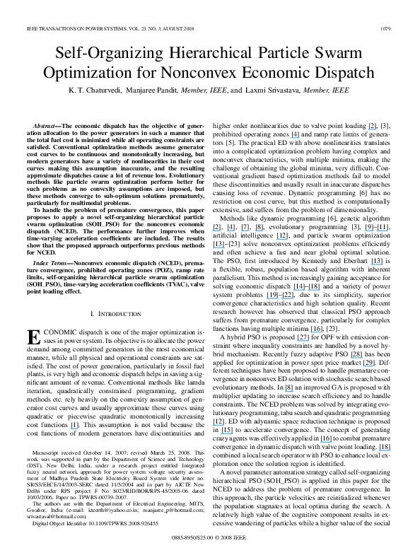 (PDF) Self-organizing hierarchical particle swarm optimizer with time-varying acceleration ...