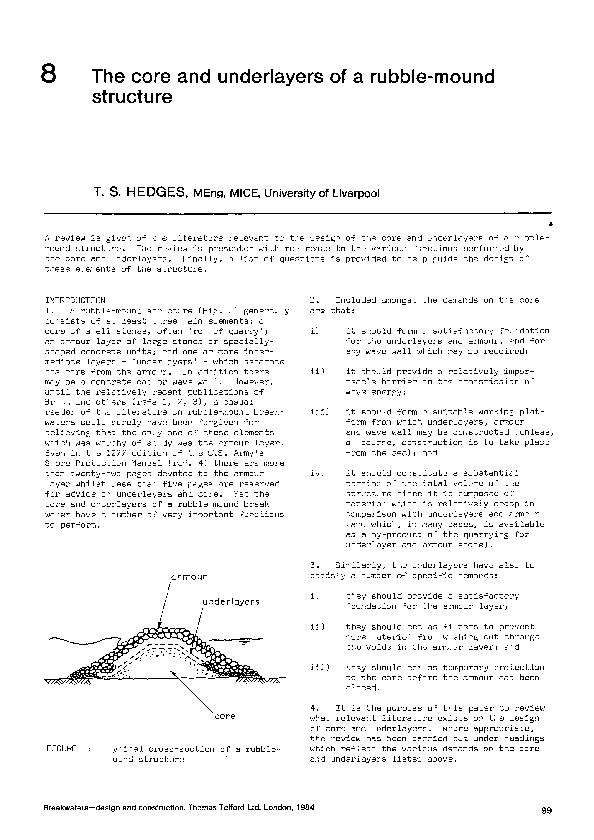 (PDF) The core and underlayers of a rubble-mound structure