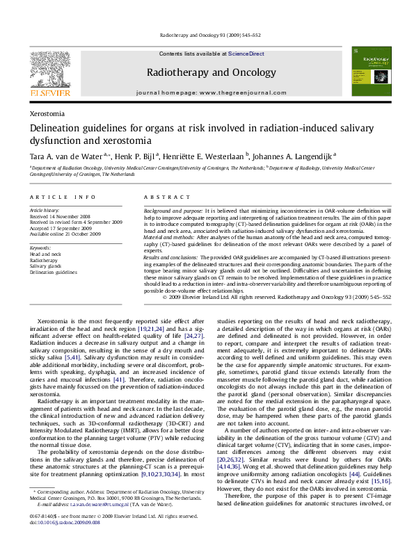 (PDF) Delineation guidelines for organs at risk involved in radiation ...