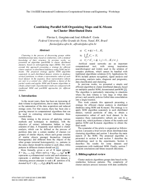 (PDF) Combining Parallel Self-Organizing Maps and K-Means to Cluster Distributed Data