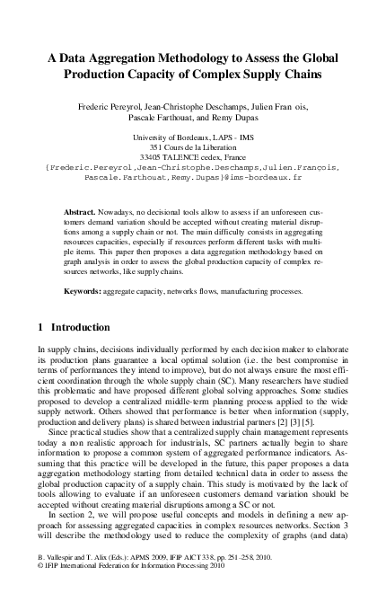 (PDF) A Data Aggregation Methodology to Assess the Global Production ...