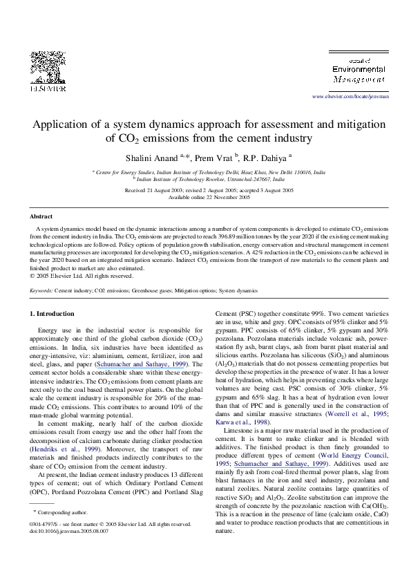 (PDF) Application of a system dynamics approach for assessment and mitigation of CO 2 emissions ...