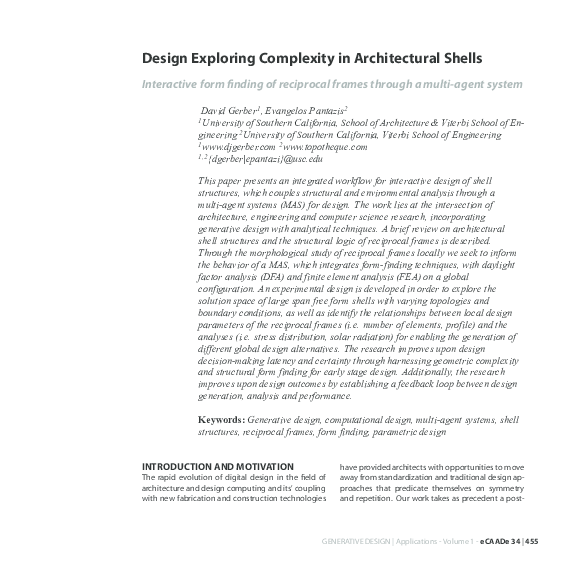 (PDF) Design Exploring Complexity in Architectural Shells Interactive ...