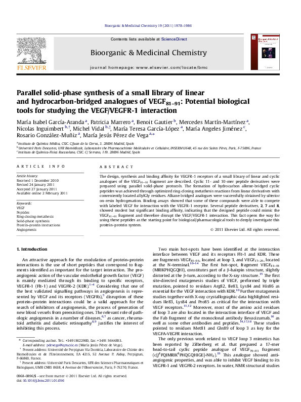 (PDF) Parallel solid-phase synthesis of a small library of linear and ...