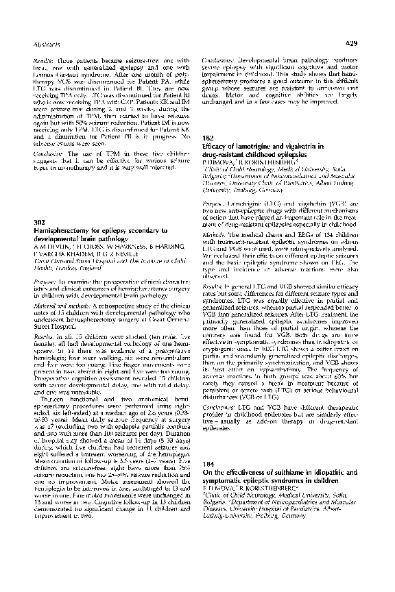 (PDF) 184 On the effectiveness of sulthiame in idiopathic and ...