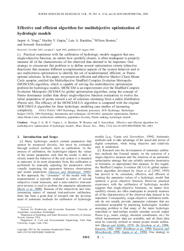 Pdf Effective And Efficient Algorithm For Multiobjective Optimization