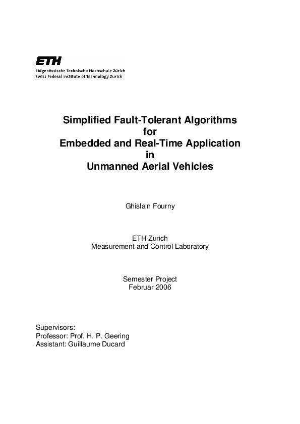 (PDF) Simplified Fault-Tolerant Algorithms for Embedded and Real-Time Application in Unmanned ...