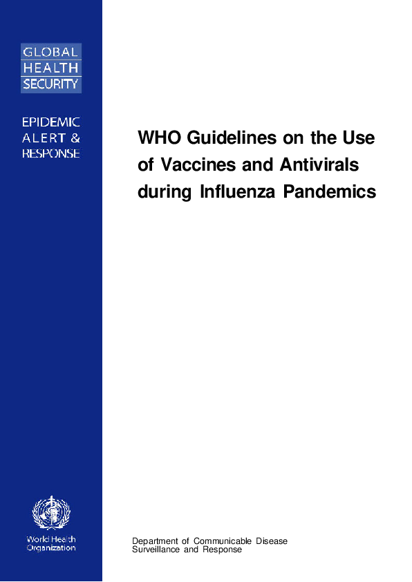 (PDF) WHO Guidelines on the Use of Vaccines and Antivirals during ...
