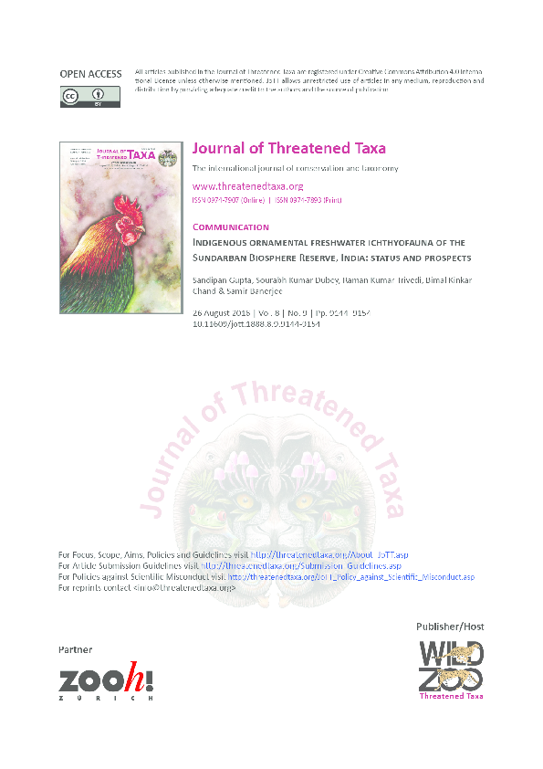 (PDF) Indigenous ornamental freshwater ichthyofauna of the Sundarban ...