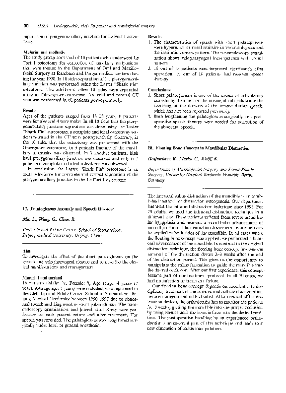 (PDF) Floating bone concept in mandibular distraction