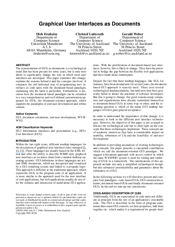 (PDF) Graphical user interfaces as documents