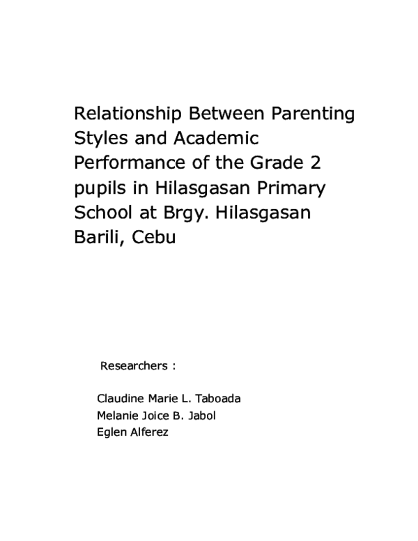 (DOC) Parenting Thesis