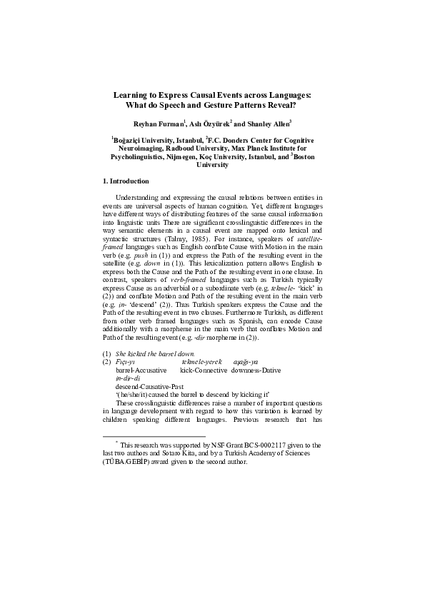 (PDF) Learning to Express Causal Events across Languages: What do ...