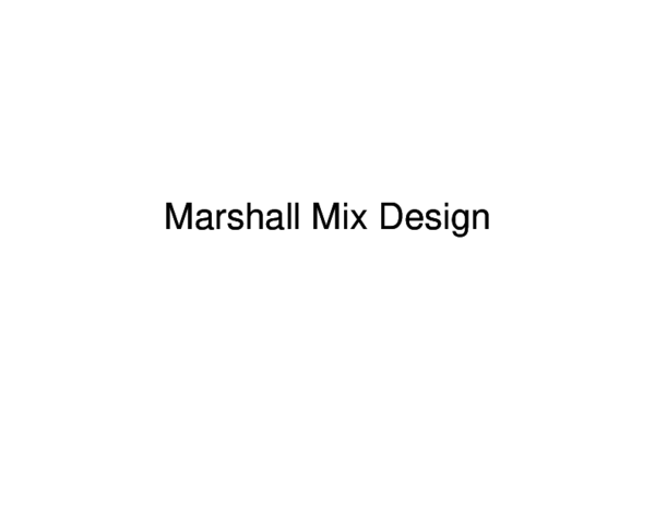 (PDF) Marshall Mix Design