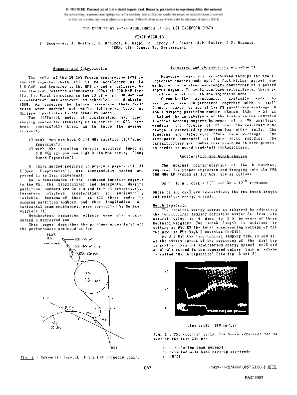 (PDF) The CERN PS as e+/e- Accelerator in the LEP Injector Chain: First ...