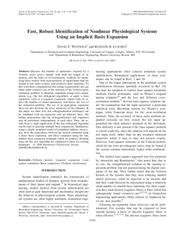 (PDF) Fast, Robust Identification of Nonlinear Physiological Systems Using an Implicit Basis ...