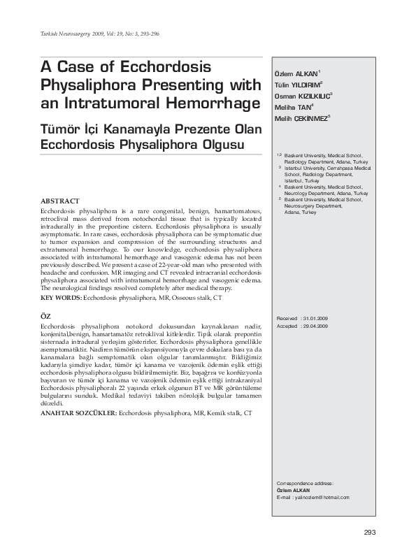 (PDF) A case of ecchordosis physaliphora presenting with an ...