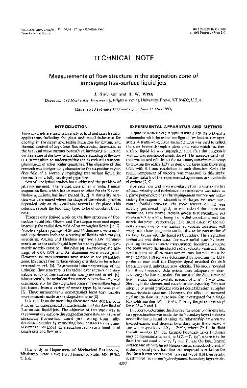 (PDF) Measurements of flow structure in the stagnation zone of ...