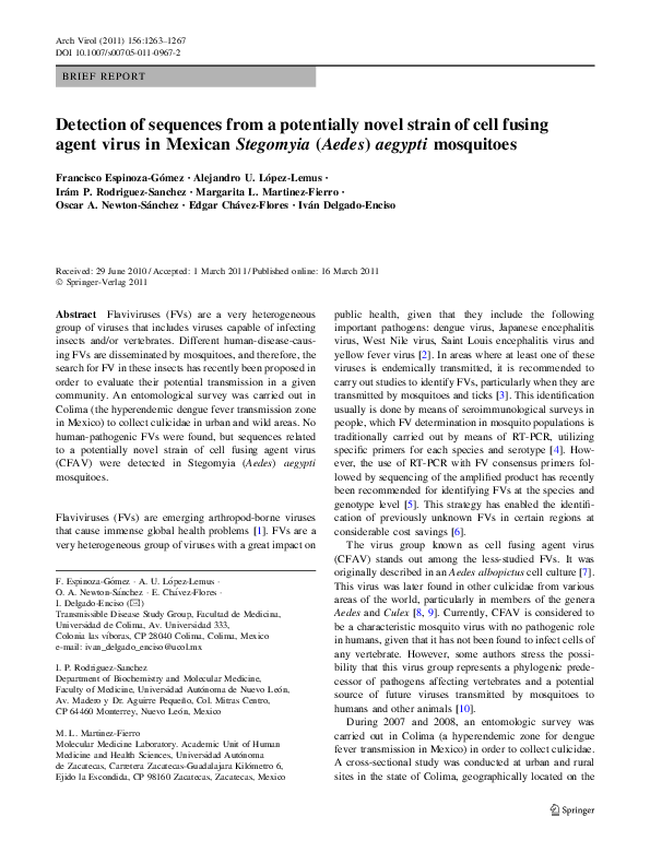 (PDF) Detection of sequences from a potentially novel strain of cell ...