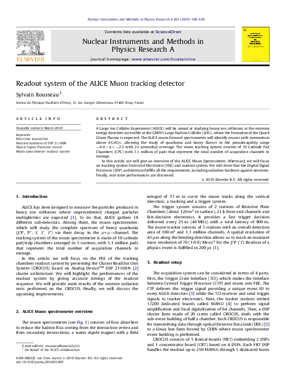 (PDF) Readout system of the ALICE Muon tracking detector
