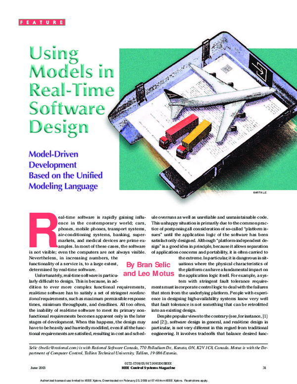 (PDF) Using models in real-time software design