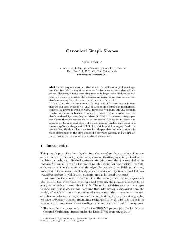 (PDF) Canonical graph shapes