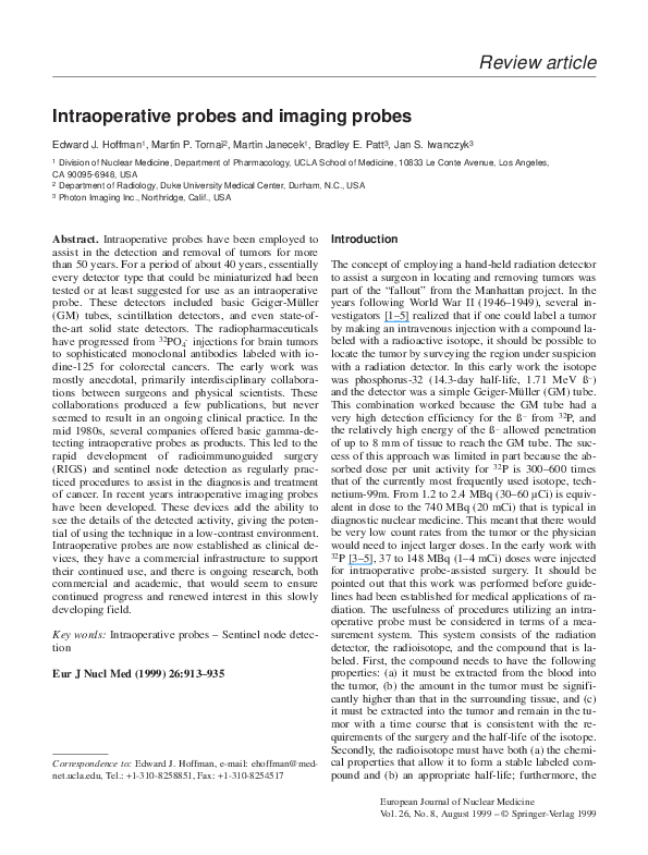 (PDF) Intraoperative probes and imaging probes