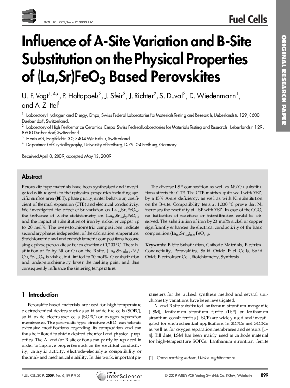 Pdf Influence Of A Site Variation And B Site Substitution On The Physical Properties Of Lasr