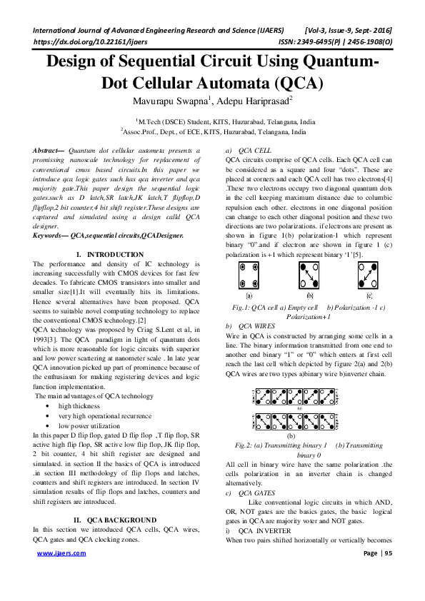 (PDF) Design of Sequential Circuit Using Quantum- Dot Cellular Automata (QCA
