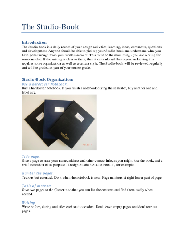 (PDF) The Studio-Book