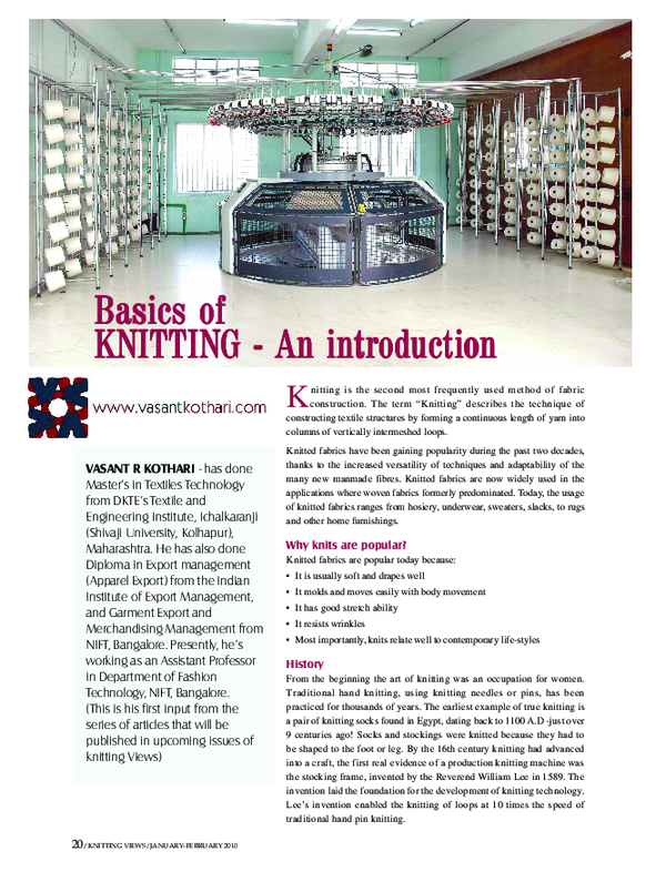(PDF) Basic of knitting