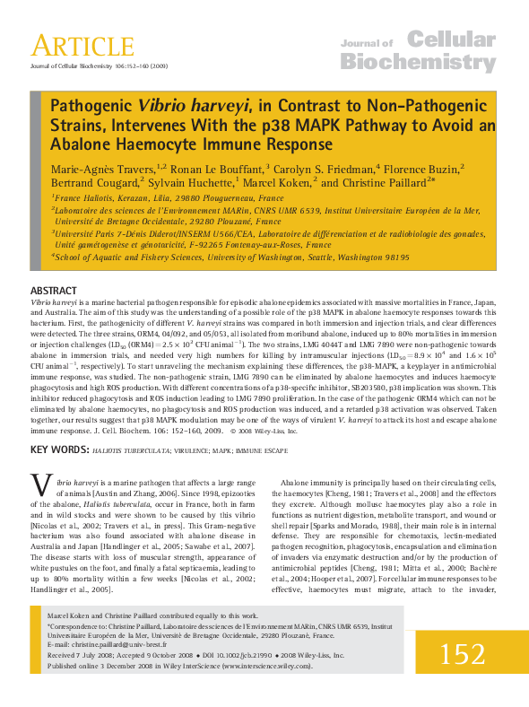 (PDF) Pathogenic Vibrio harveyi , in contrast to non-pathogenic strains ...