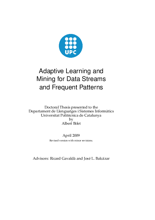(PDF) Adaptive learning and mining for data streams and frequent ...