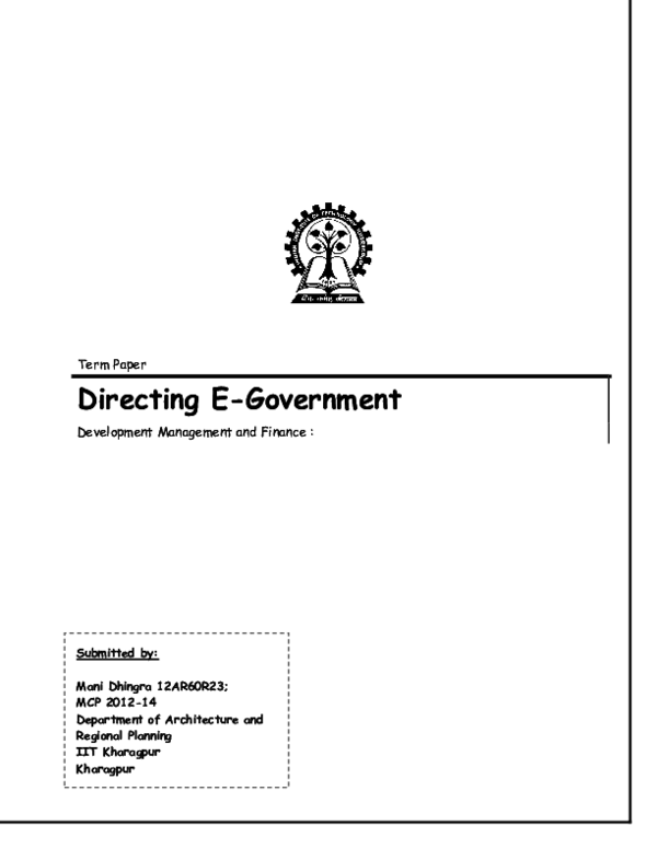 (PDF) Direction E-Governance | mani dhingra - Academia.edu