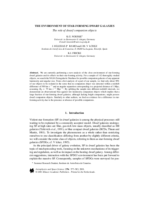 Pdf The Environment Of Star Forming Dwarf Galaxies