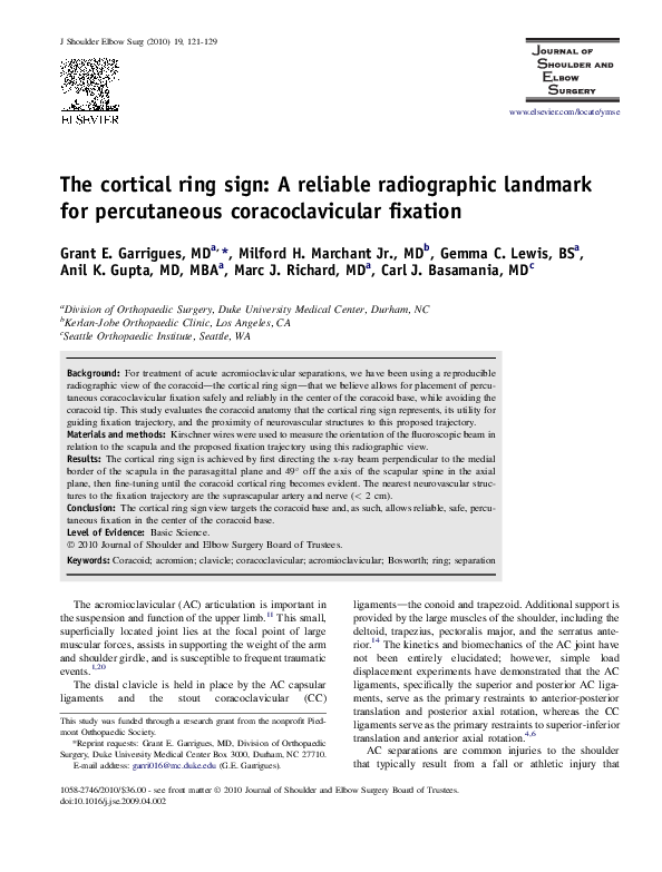 (PDF) The cortical ring sign: A reliable radiographic landmark for ...