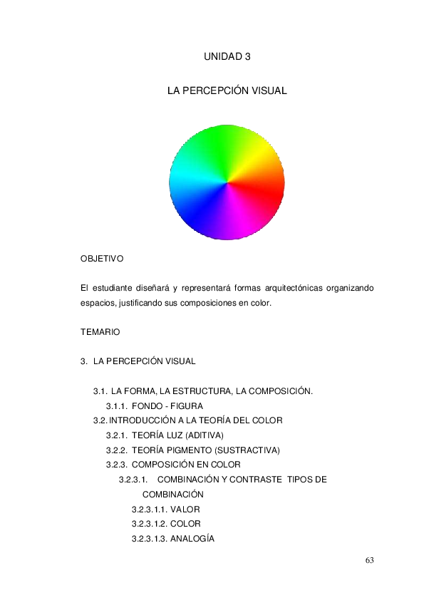 (PDF) UNIDAD 3 LA PERCEPCIÓN VISUAL