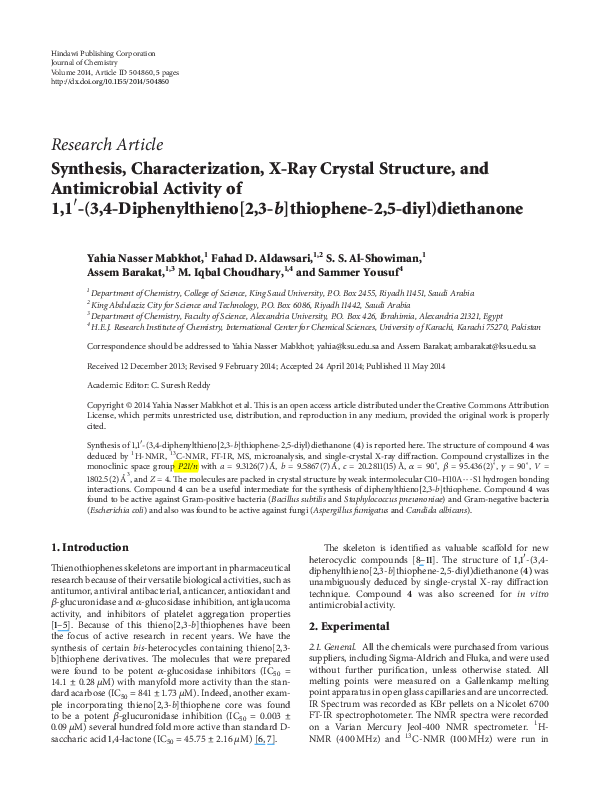 (PDF) Synthesis, characterization, X-ray crystal structure andin vitro antitumour activity of ...
