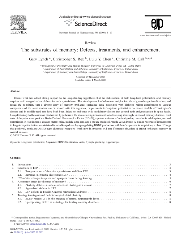 (PDF) The substrates of memory: Defects, treatments, and enhancement