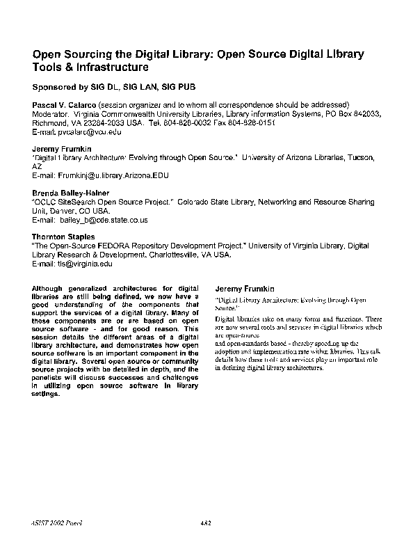(PDF) Open sourcing the digital library: Open source digital library ...