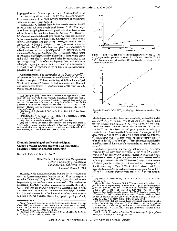 (PDF) Dynamic quenching of the metal-to-ligand charge-transfer excited ...