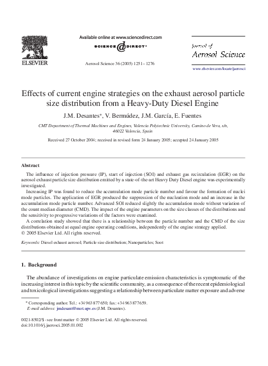 (PDF) Effects of current engine strategies on the exhaust aerosol ...