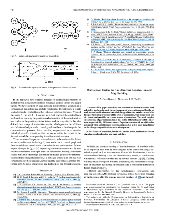 Pdf Multisensor Fusion For Simultaneous Localization And Map Building