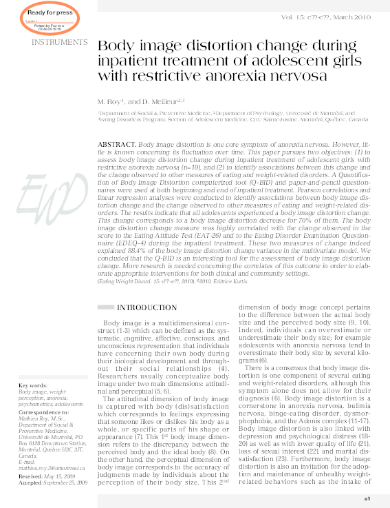 (PDF) Body image distortion change during inpatient treatment of ...