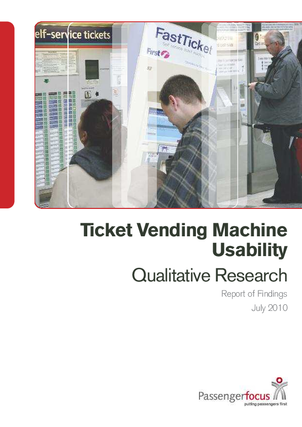 (PDF) Ticket Vending Machine Usability Qualitative Research