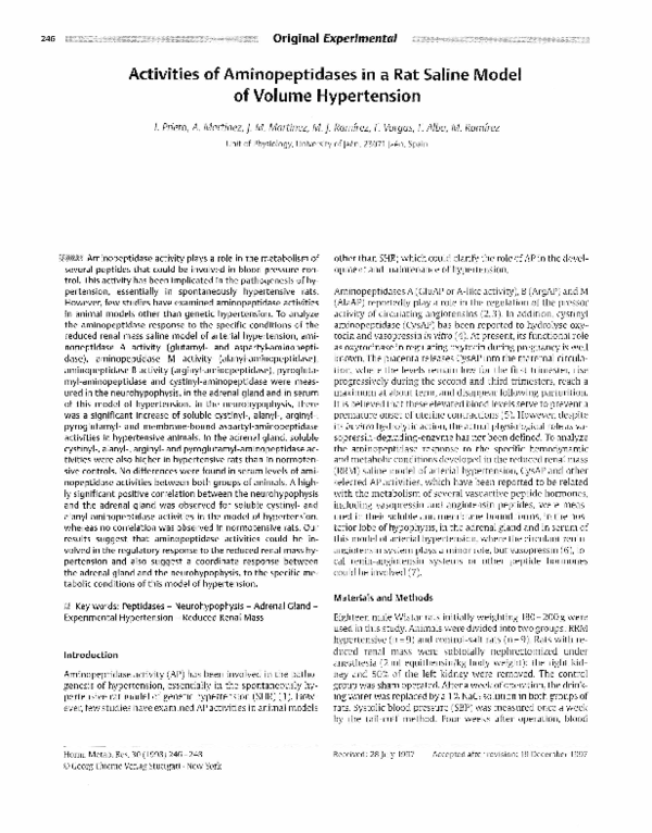 (PDF) Activities of Aminopeptidases in a Rat Saline Model of Volume ...