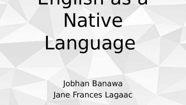 (PPT) English as a Native Language