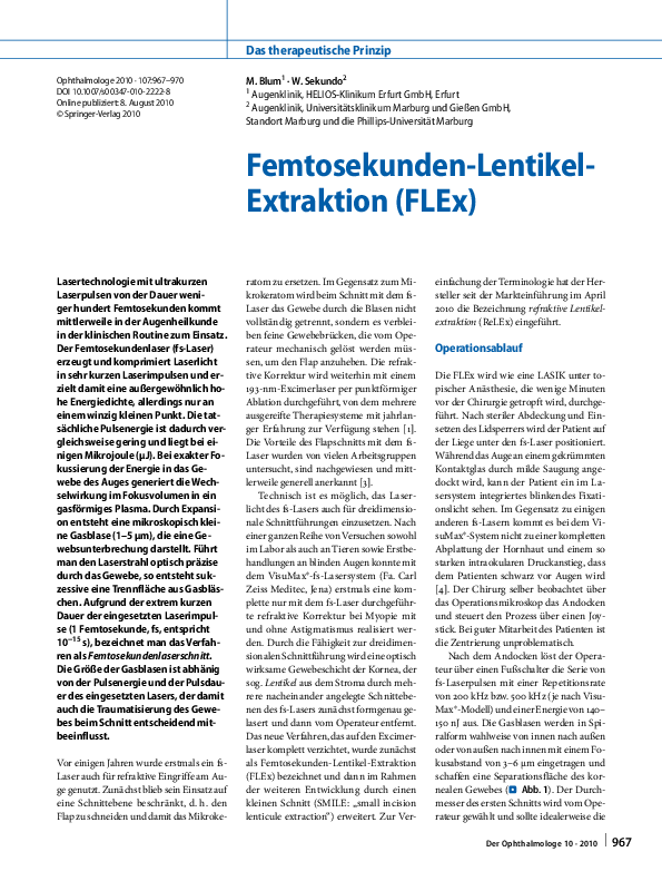 (PDF) Femtosekunden-Lentikel-Extraktion (FLEx)