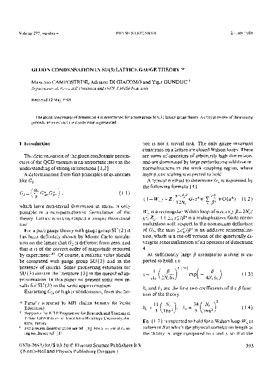 (PDF) Renormalons from eight-loop expansion of the gluon condensate in lattice gauge theory ...